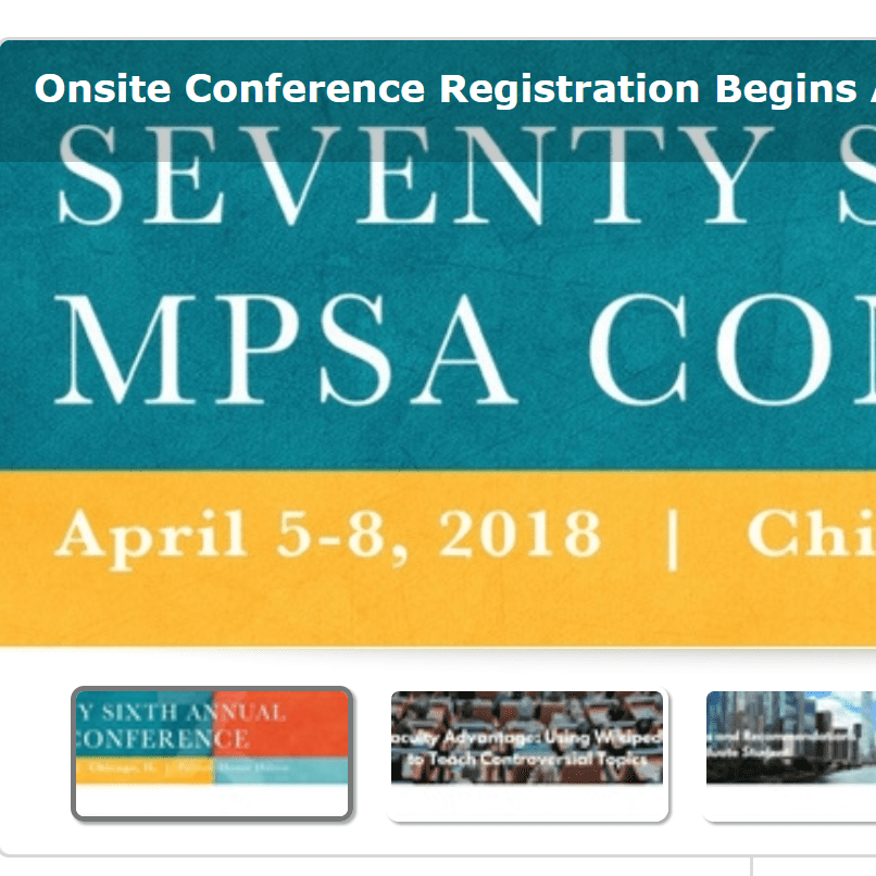 Notes from the Politics and Religion Section Chair: 2018 MPSA ...